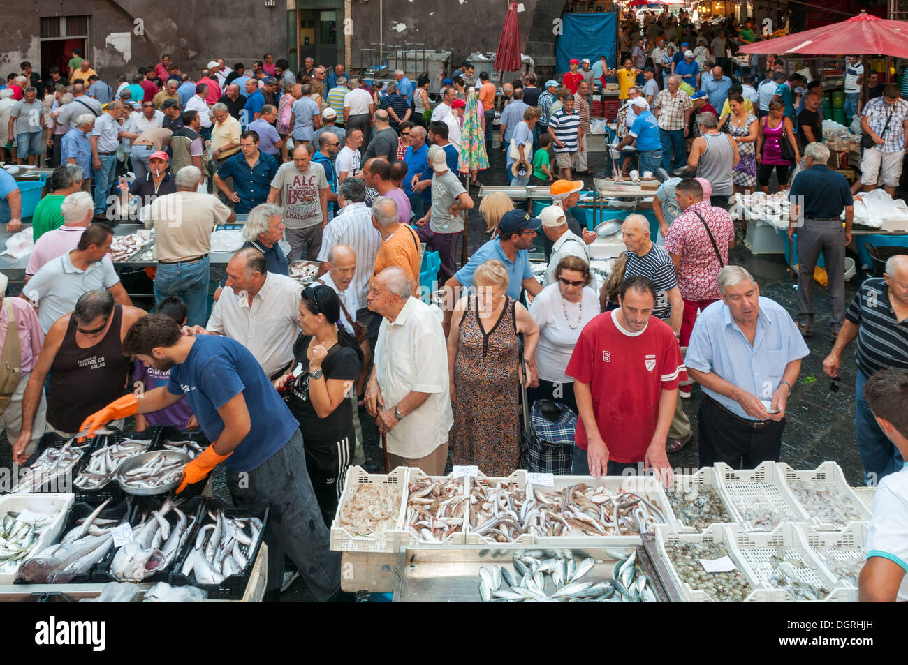 Le marché aux poissons, Catane, Sicile, Italie Photo Stock - Alamy