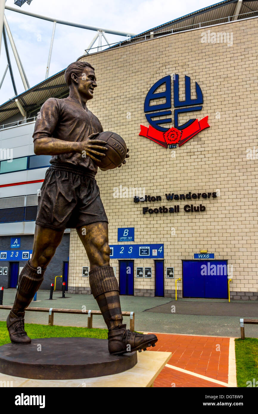 Statue en bronze de nat lofthouse de bolton wanderers Banque de ...