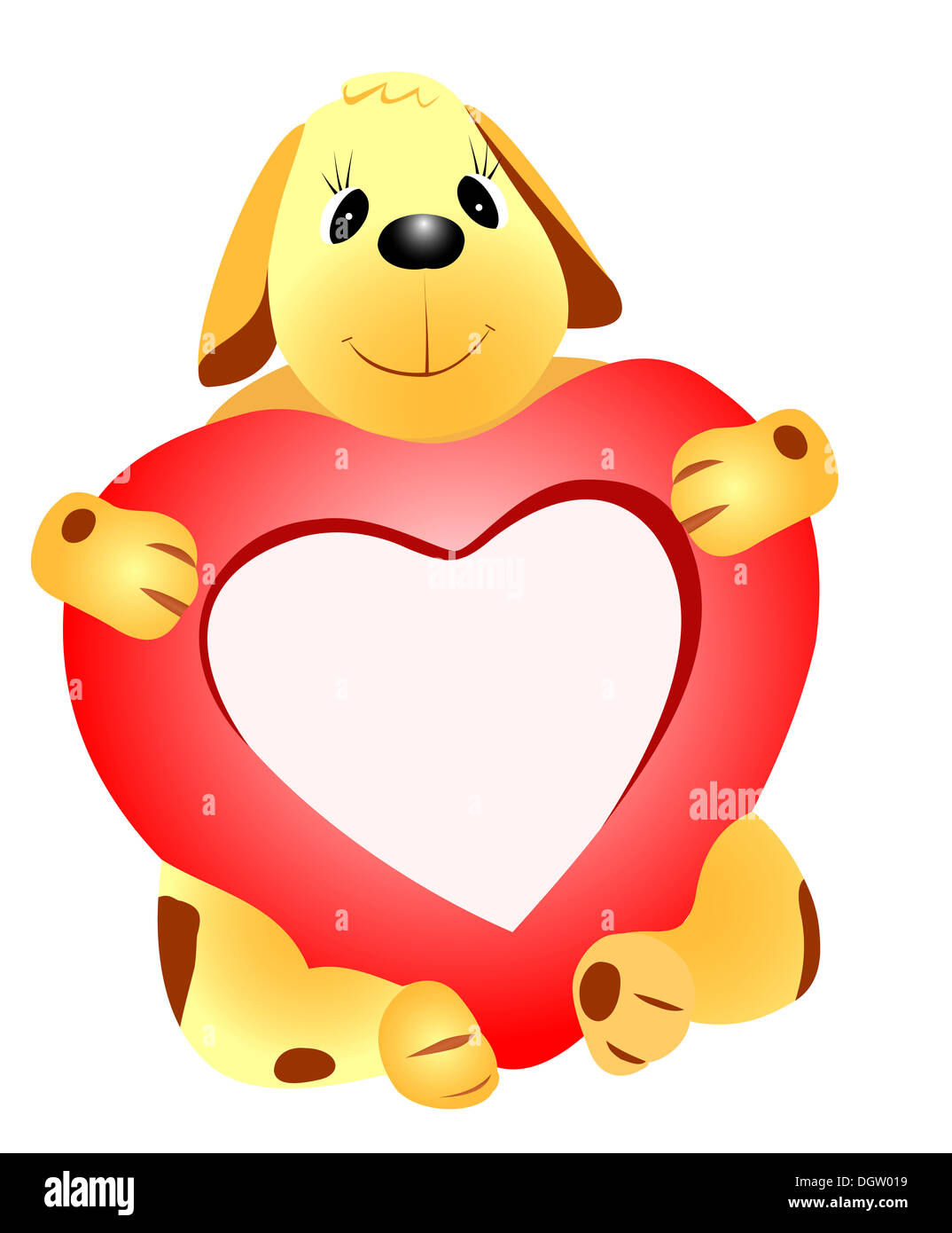 Chien avec coeur Banque de photographies et d’images à haute résolution ...