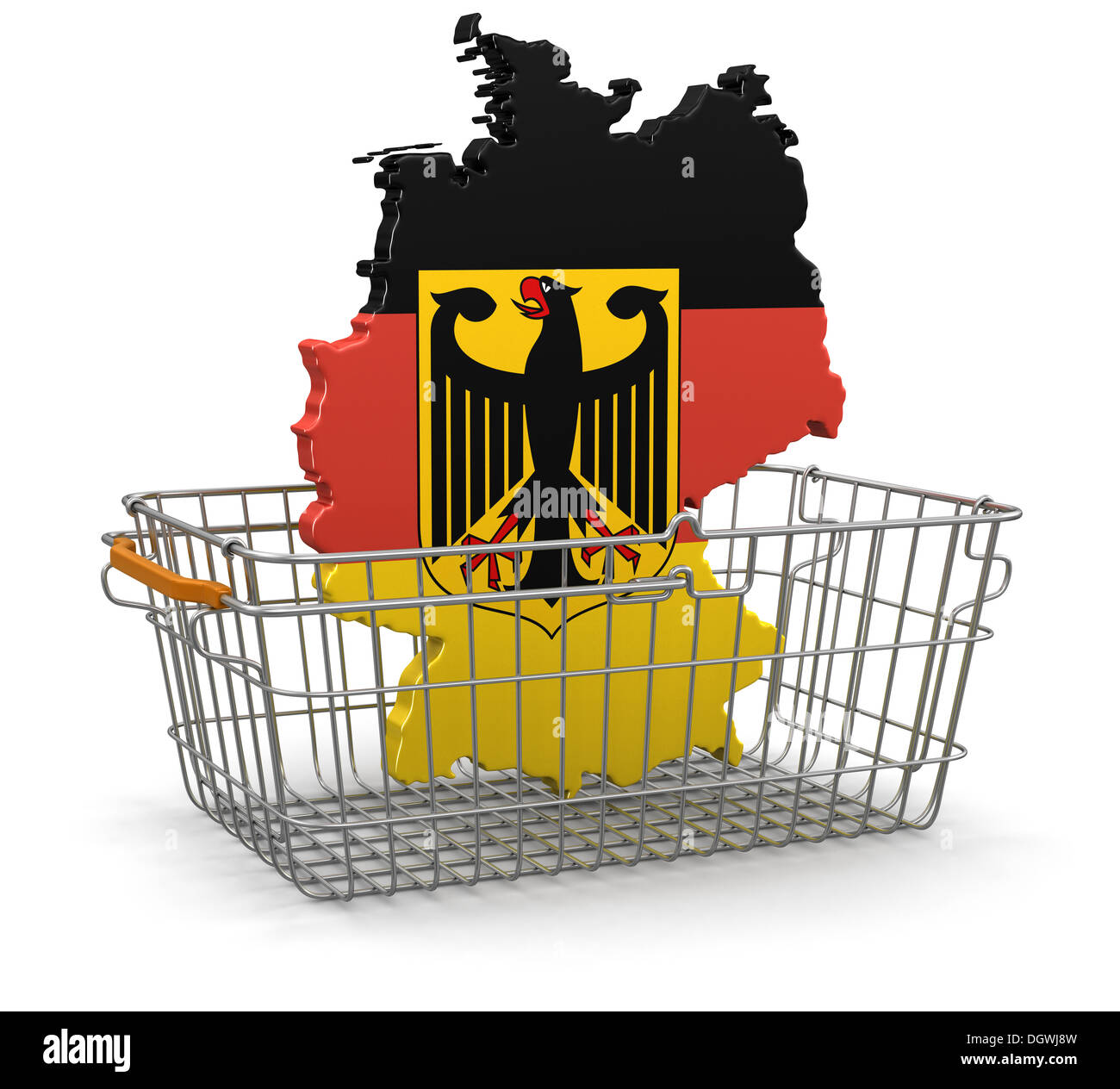 Portant le drapeau allemand Banque d'images détourées - Alamy