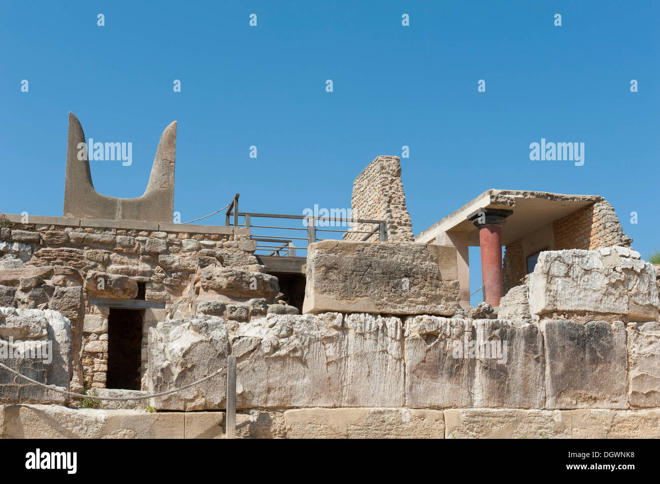 L'archéologie, civilisation minoenne, antiquité, mur, cornes de taureau ...