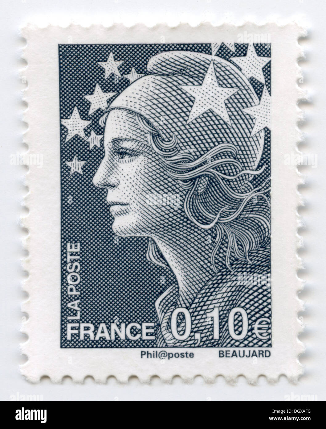 France timbre-poste représentant Marianne, un emblème national de la ...
