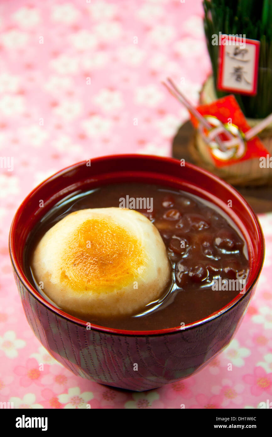 Soupe de riz soupe aux haricots rouges Banque de photographies et d ...