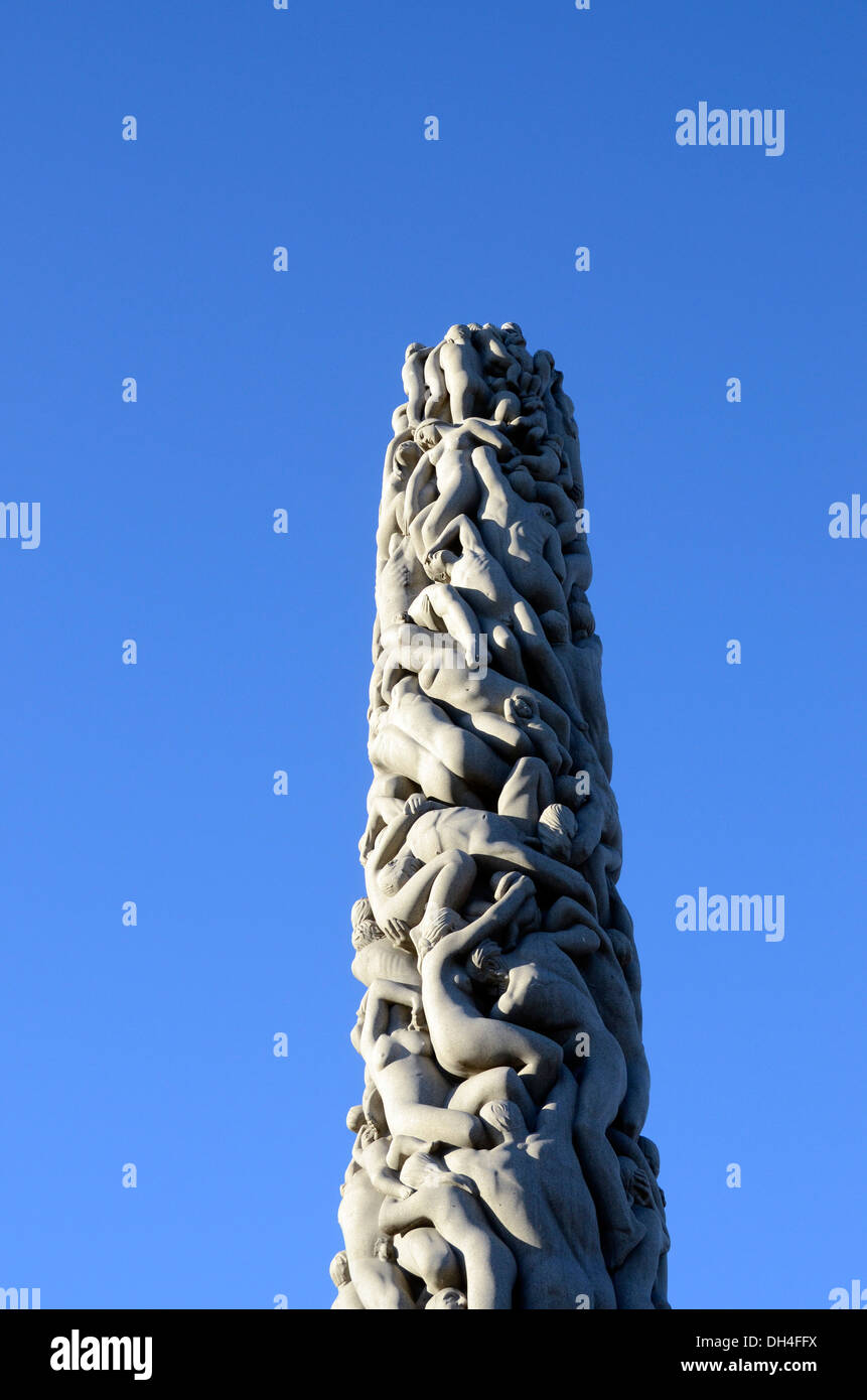 Le parc de sculptures de Vigeland, Monolith, sculptures de granit du ...