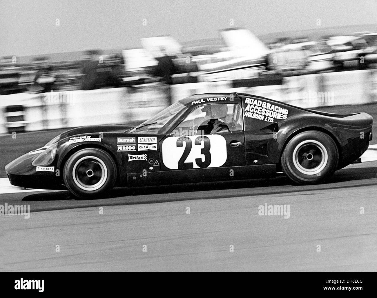 Chevron racing car Banque d'images noir et blanc - Alamy