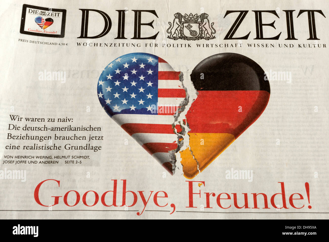 Die Zeit Journal Allemand Banque d'image et photos - Alamy