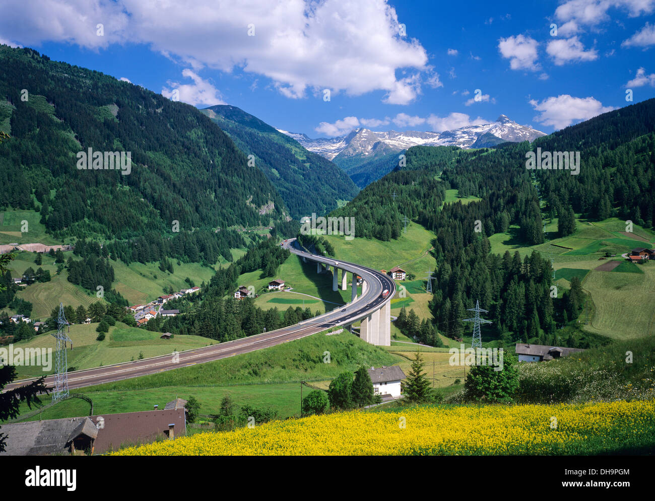 Col du Brenner, près d'Innsbruck, Autriche Banque D'Images, Photo Stock ...