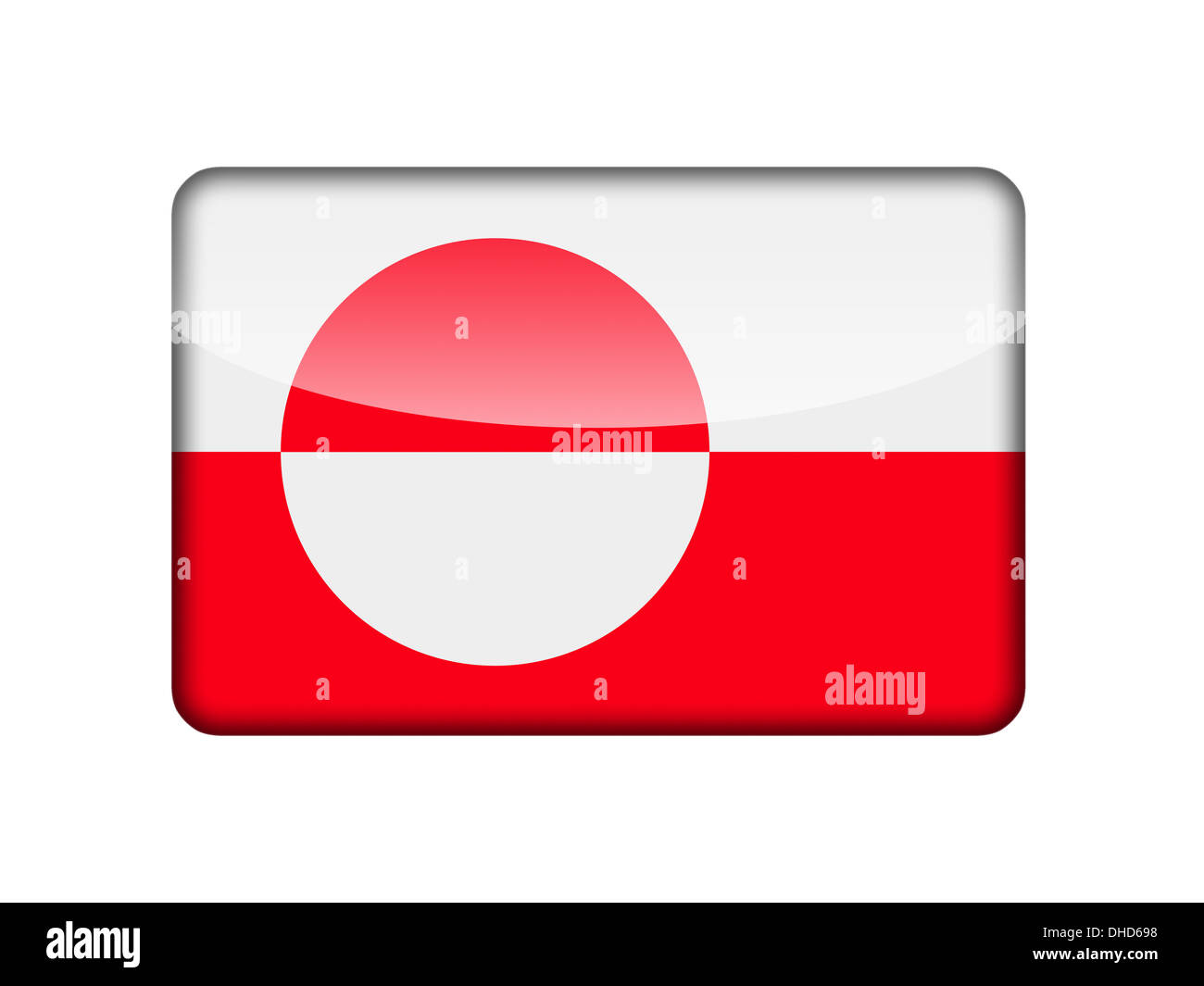 Drapeau national du groenland Banque d'images détourées - Alamy