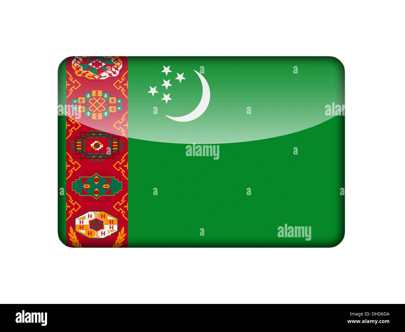Turkmen Flag Banque De Photographies Et Dimages à Haute Résolution Alamy