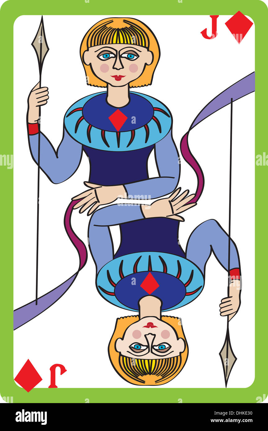 Valet de carreau carte à jouer Banque de photographies et d’images à ...
