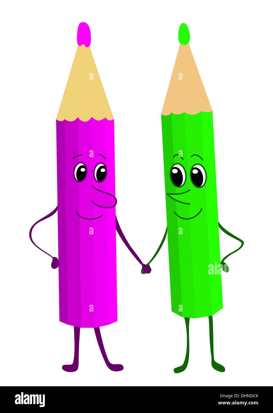 Dessin enfant amis Banque d'images détourées - Alamy