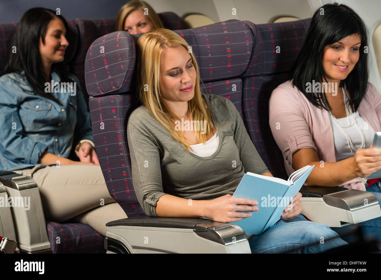 Avion passager homme et femme Banque de photographies et d’images à ...