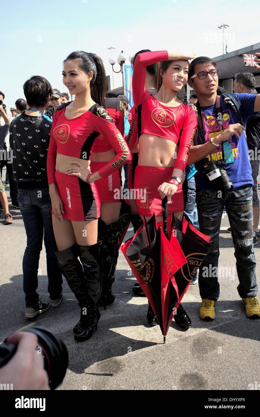 Macau Grand Prix Girls Pose Banque De Photographies Et Dimages à Haute