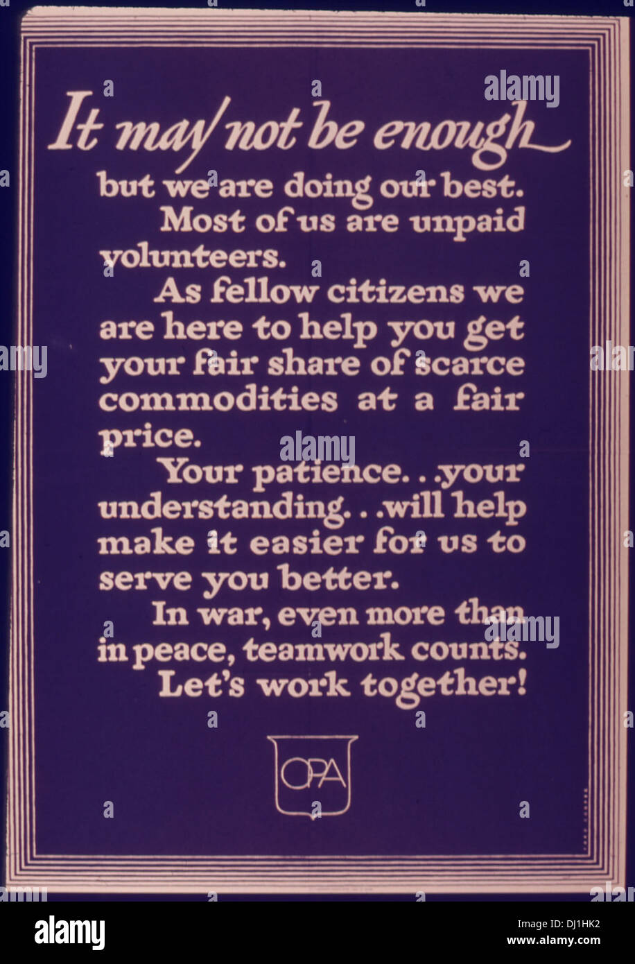 Assez c'est assez affiche Banque de photographies et d’images à haute ...