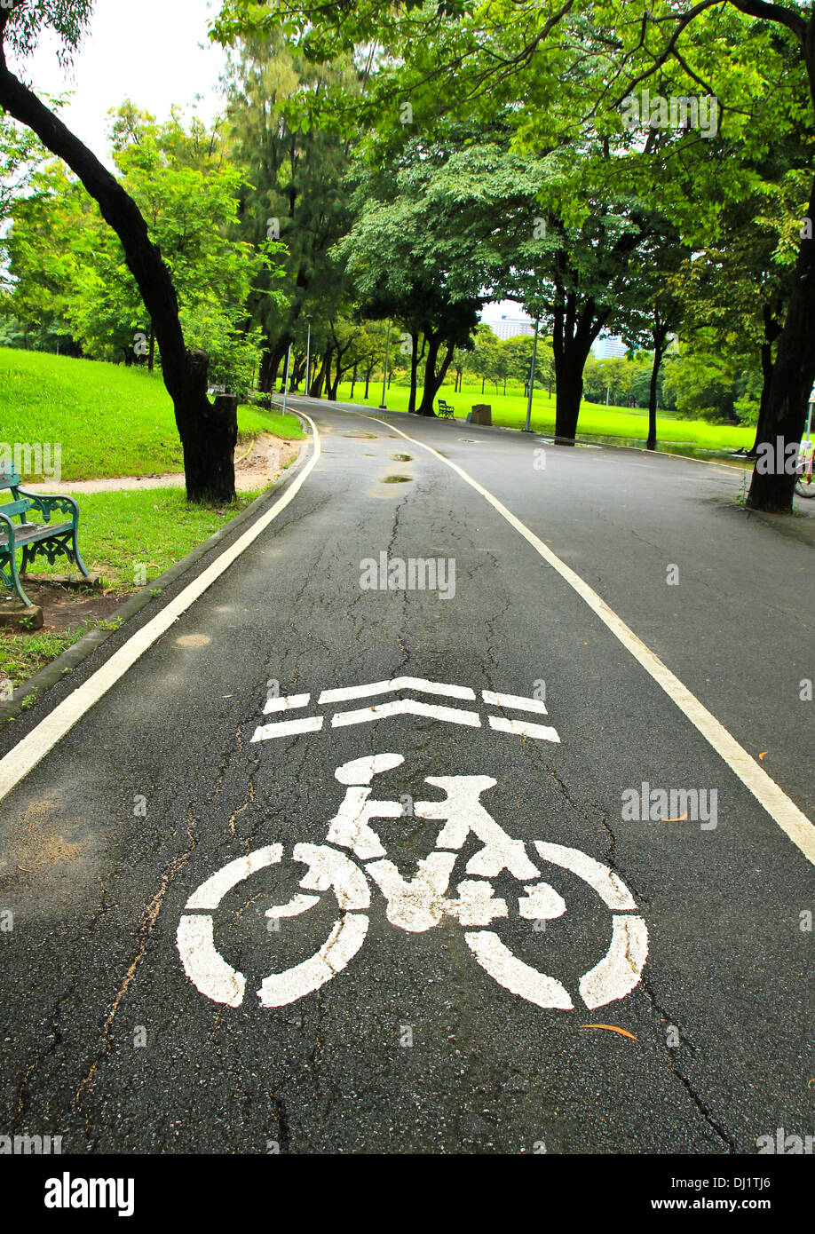 Piste cyclable piste cyclable dans le parc Banque de photographies et d ...