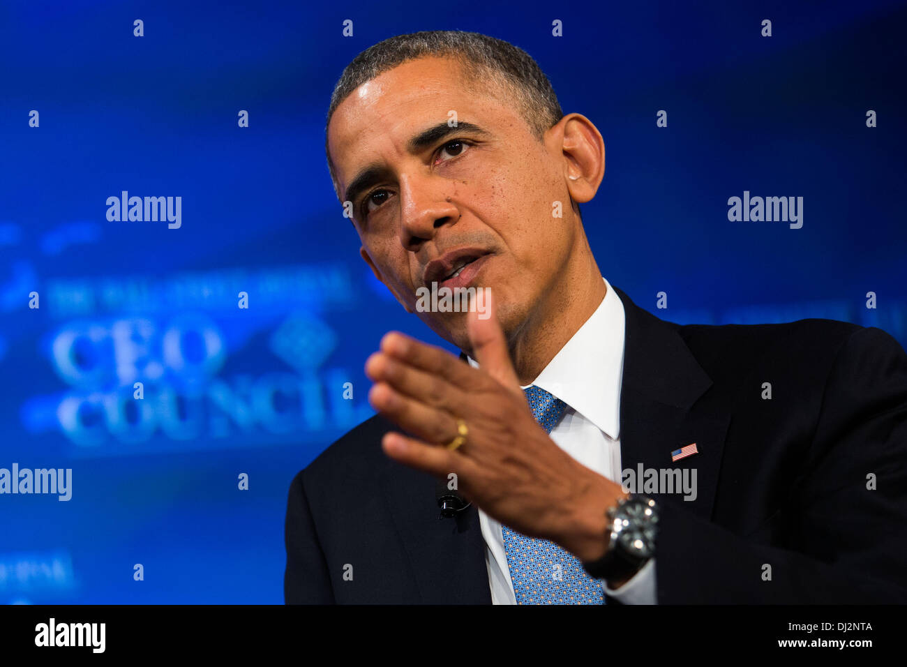 Washington, DC. 19 nov., 2013. Le président des États-Unis Barack Obama ...