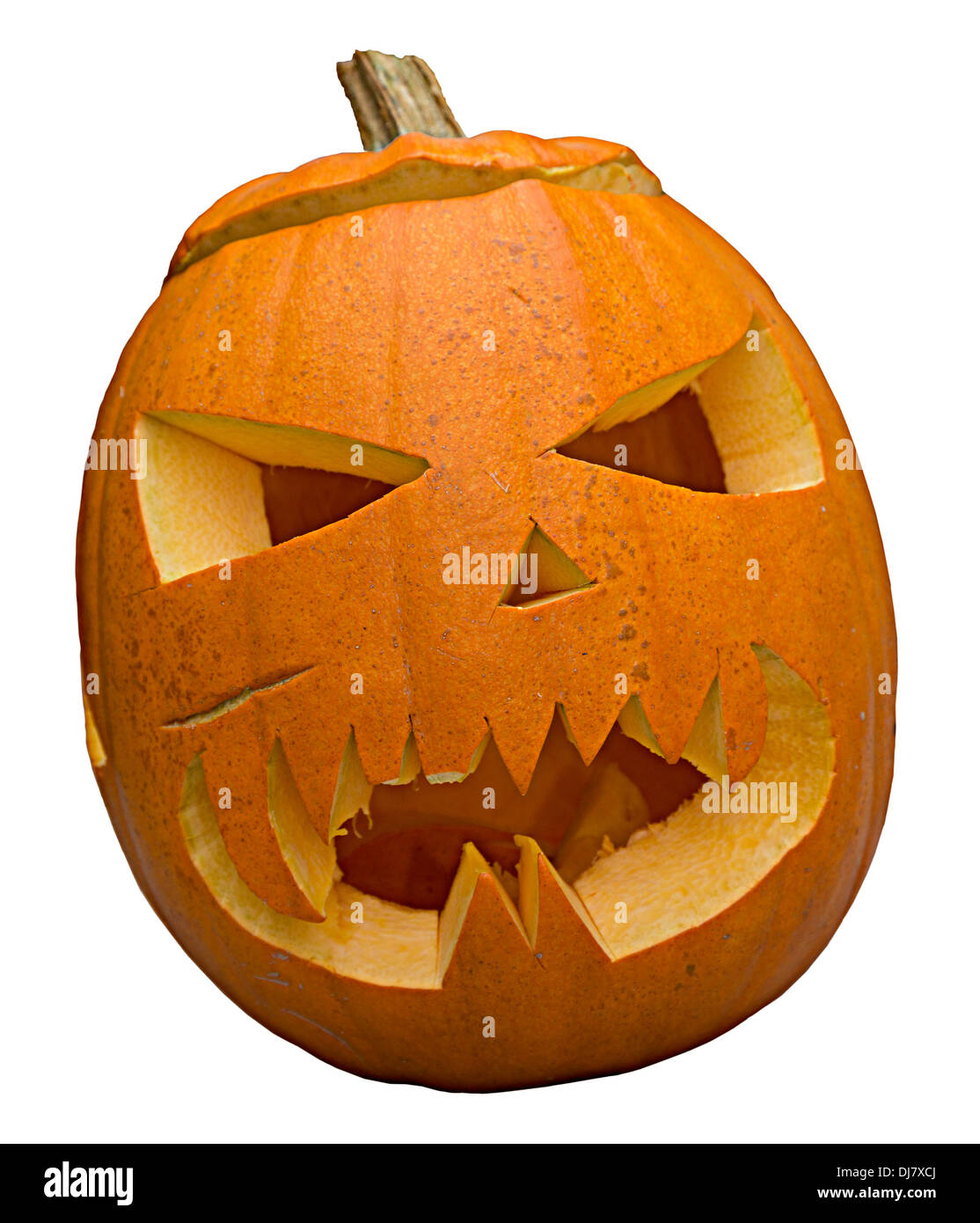 Visage de citrouille sculpté Banque de photographies et d’images à ...