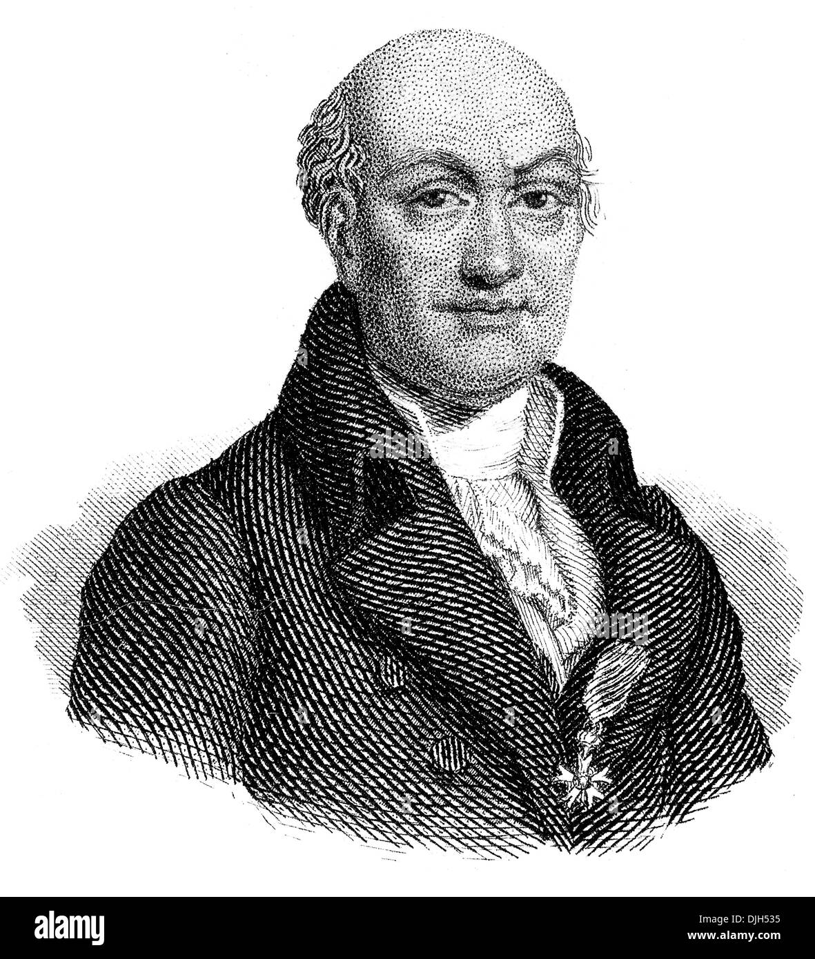 Portrait de Jean Baptiste Joseph Delambre, chevalier, 1749 - 1822, un ...