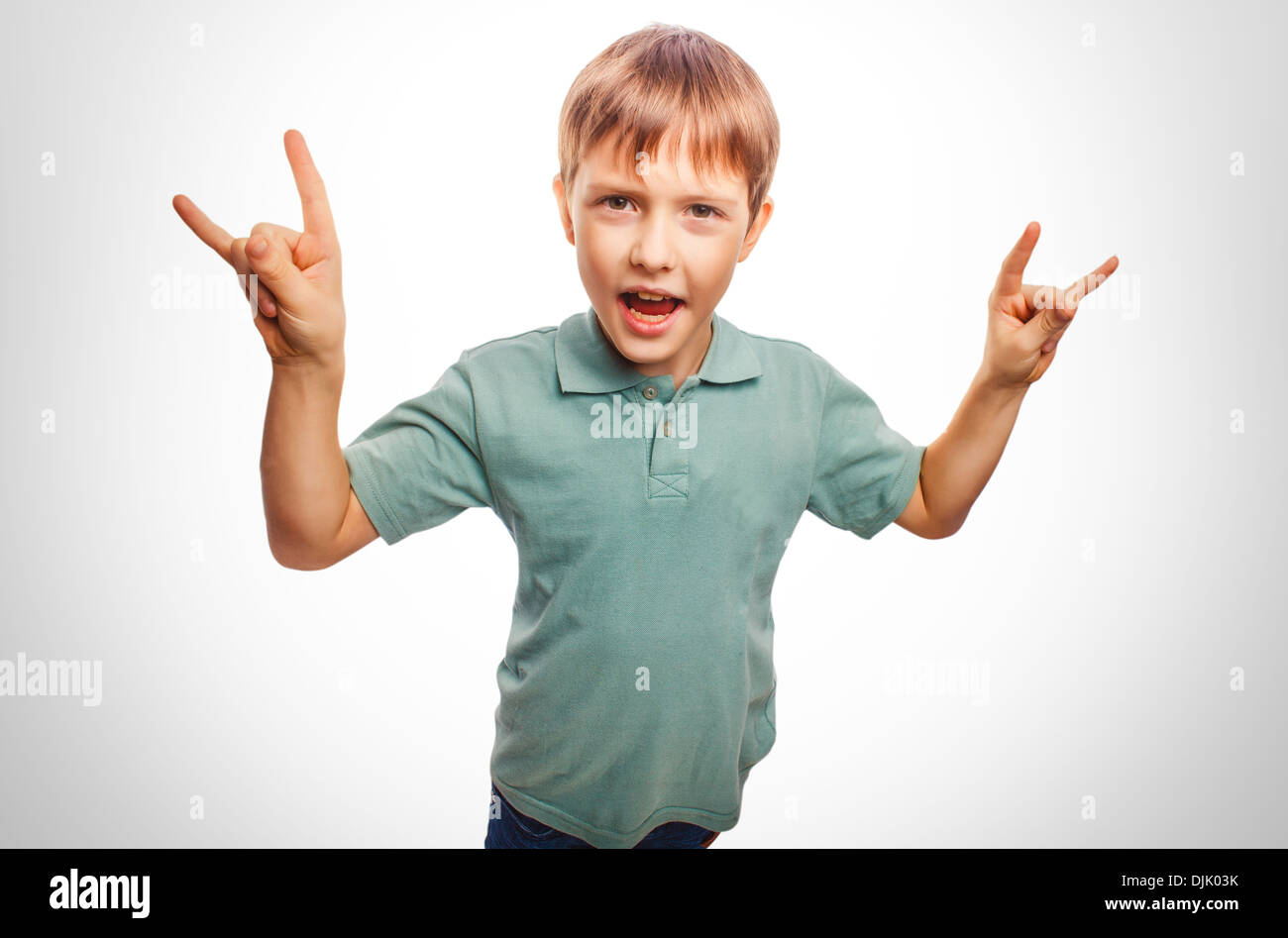 Sign language devil horns Banque de photographies et d’images à haute ...