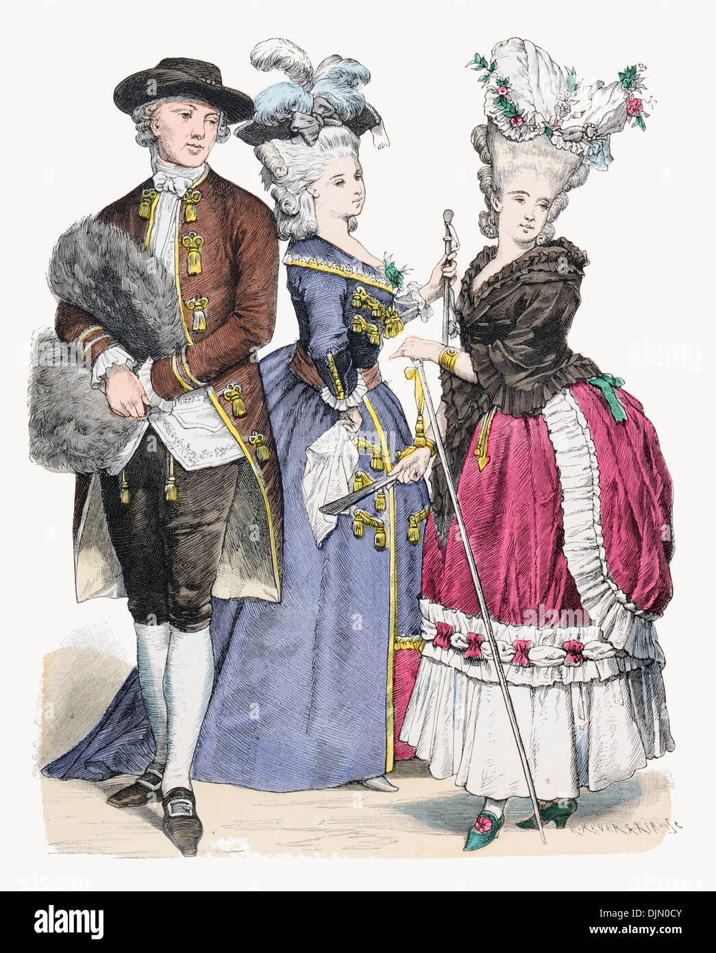 Vêtements français des années 1700 Banque de photographies et d’images ...