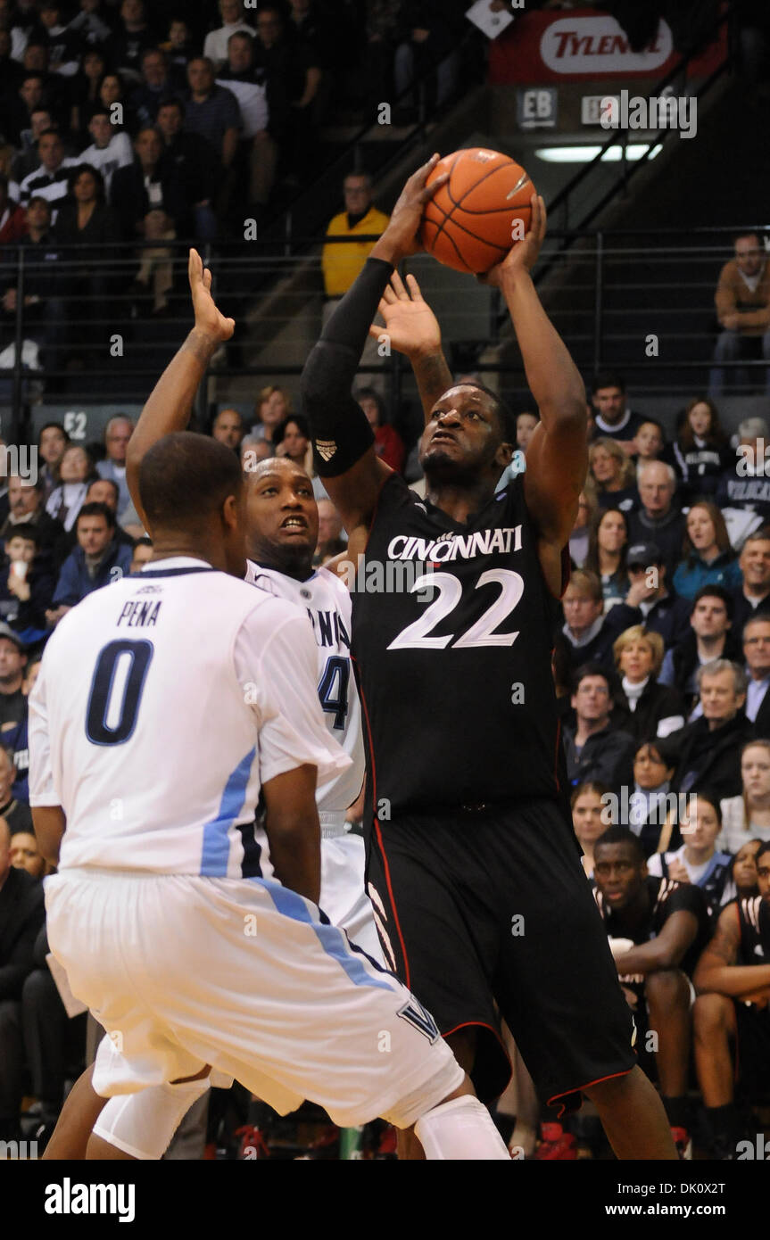 9 janvier 2011 - Villanova, New York, États-Unis - Cincinnati avant ...
