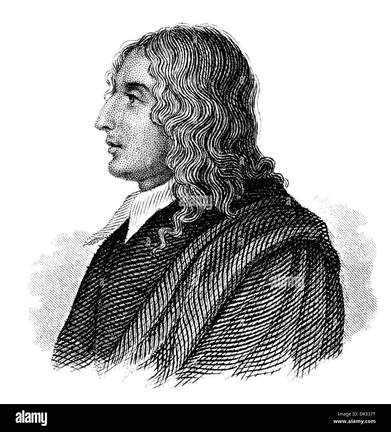 Portrait de Salvator Rosa, 1615 - 1673, un peintre baroque italien ...