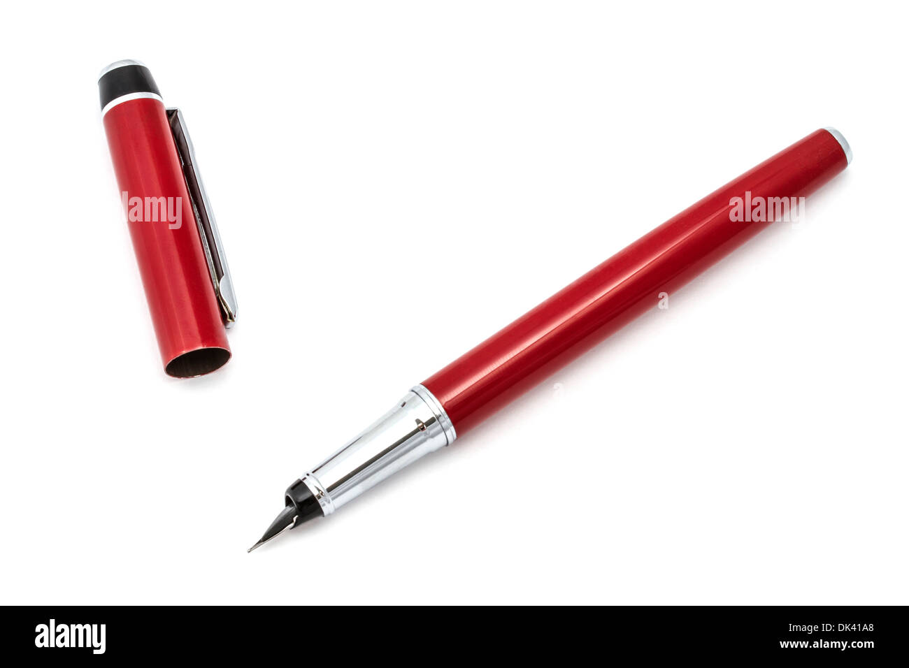 Stylo et encre rouge et noire Banque de photographies et d’images à ...