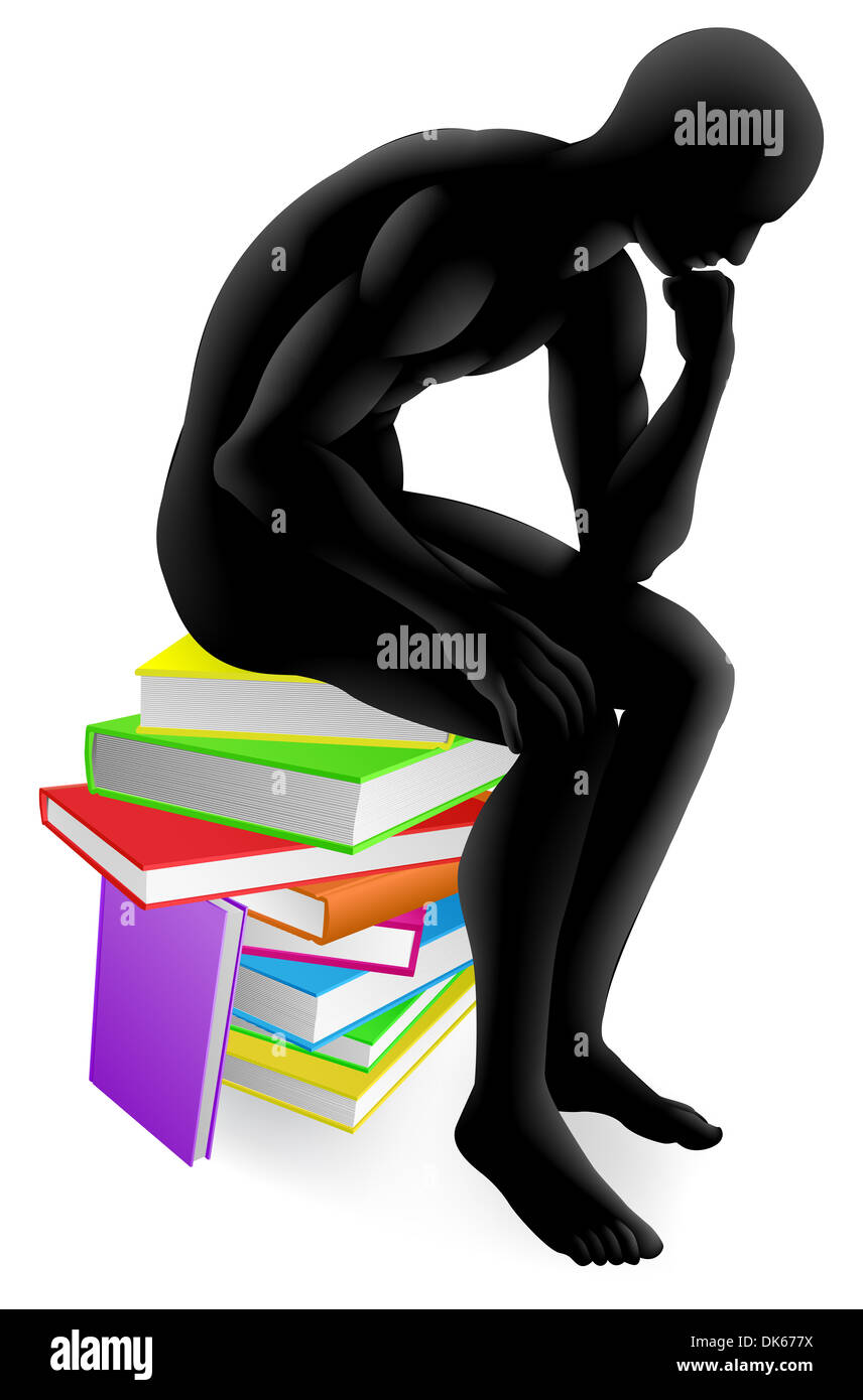 Dans la pensée d'une personne en position assise, penseur posent sur ...