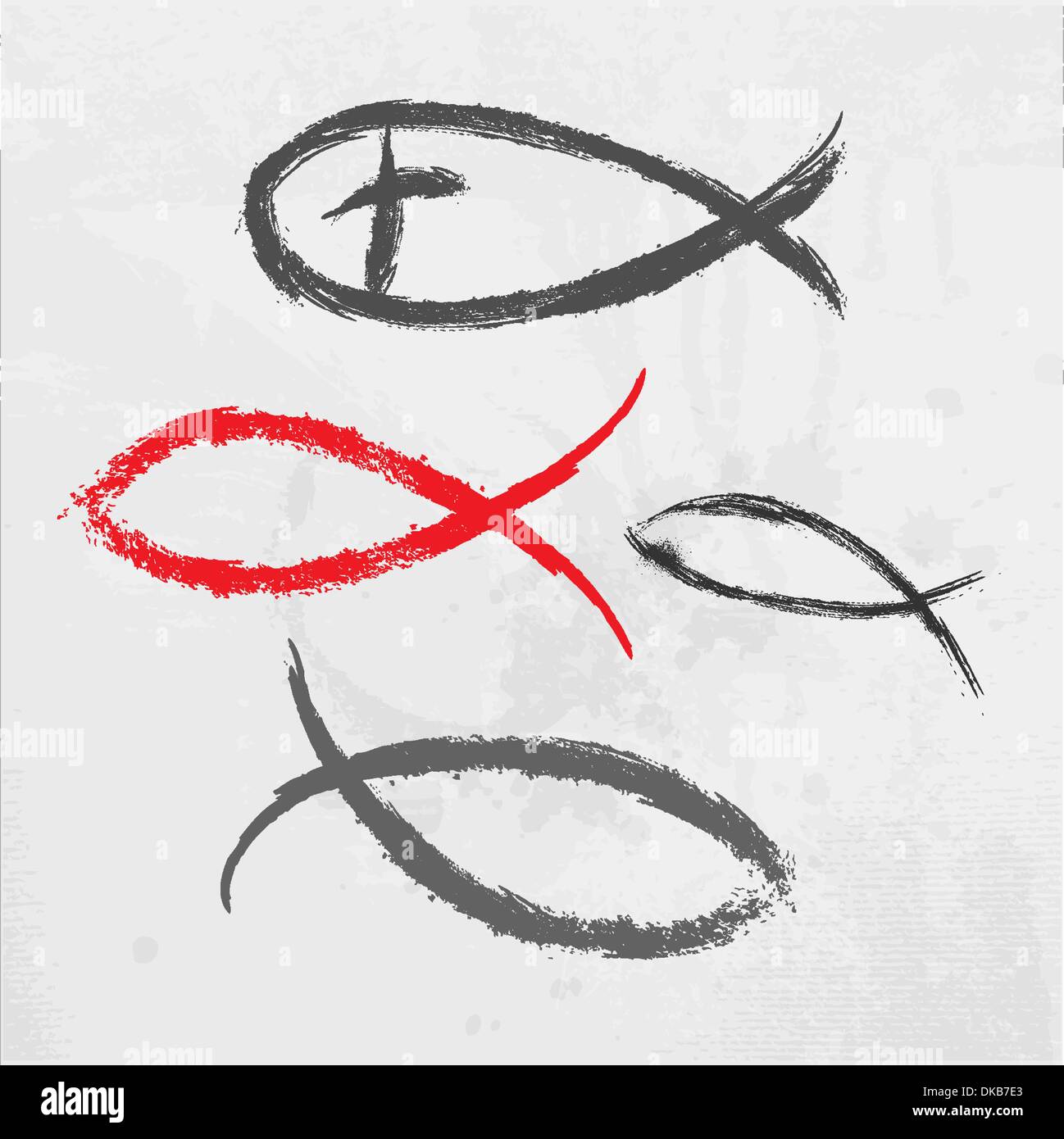 Ichthus fish symbol Banque d'images vectorielles - Alamy