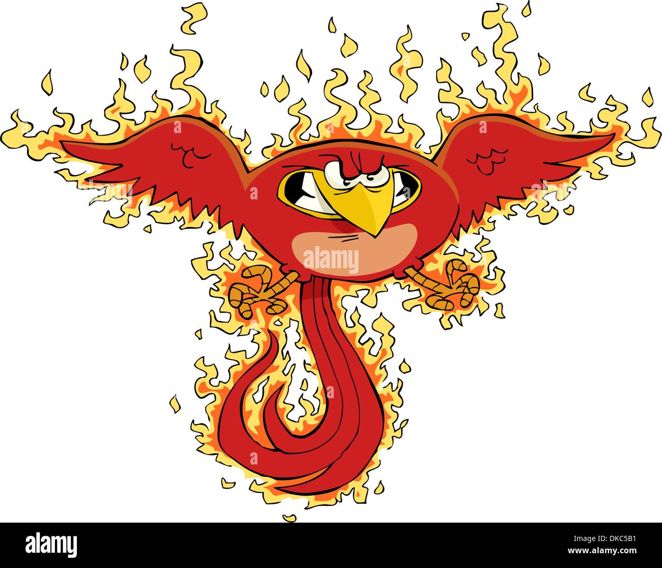 Phoenix de feu sur fond blanc Banque de photographies et d’images à ...