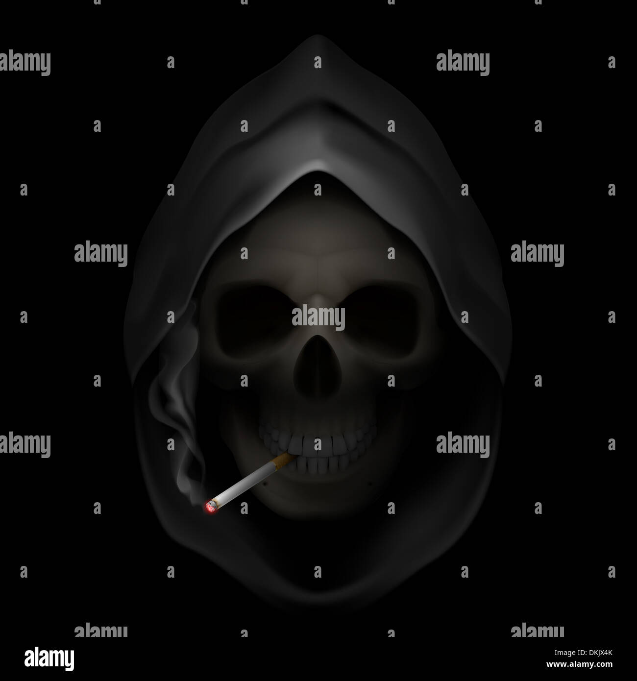 L'image de la mort avec la cigarette. Arrêter de fumer, elle tue Photo ...