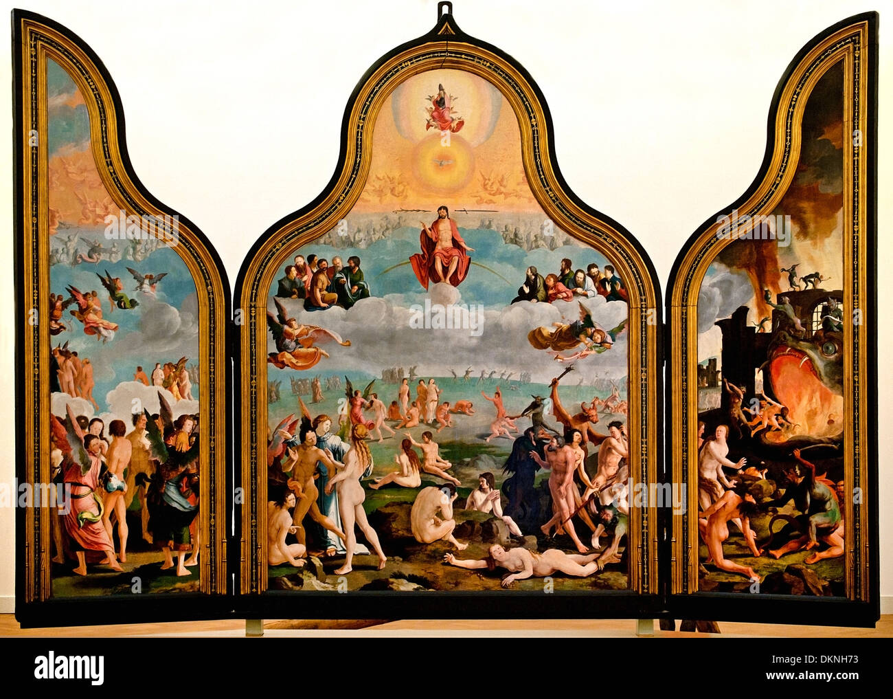 Le Jugement dernier par Lucas van Leyden Leiden 1494 - 1533 Musée de Leyde Photo Stock - Alamy