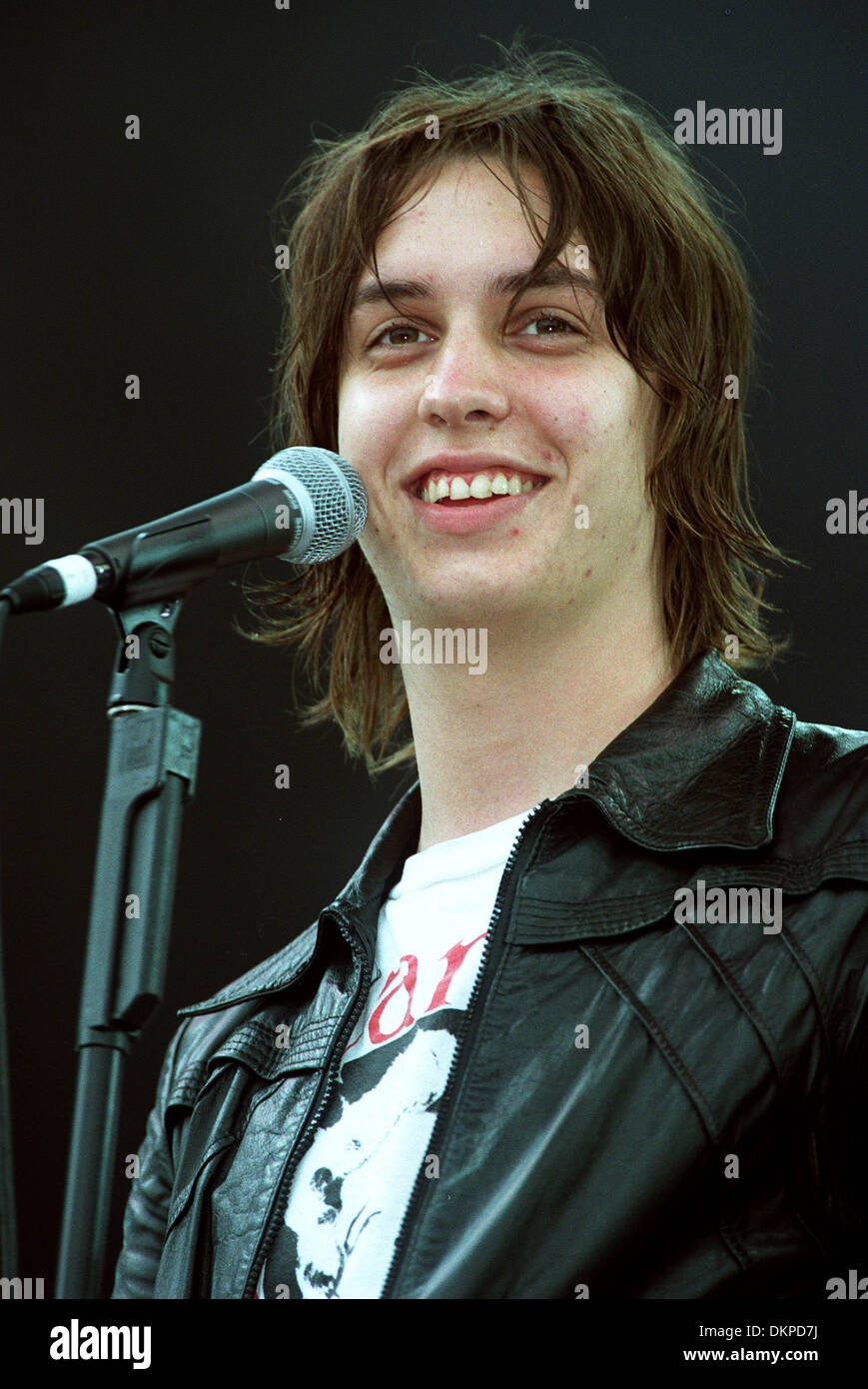 JULIAN CASABLANCAS.CHANTEUR ''The Strokes''.KINROSS, SCOTLAND.07/07 ...