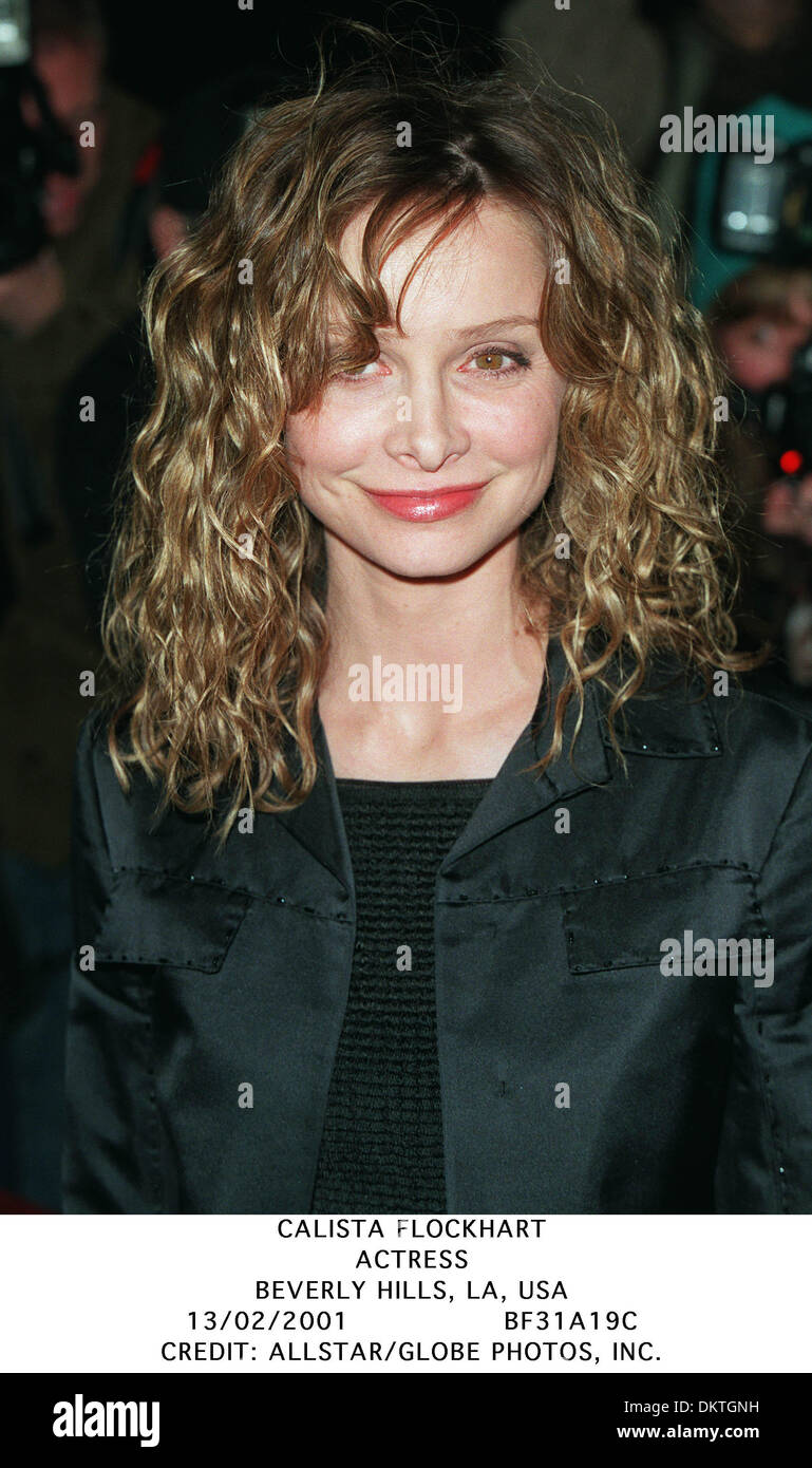 L'ACTRICE Calista Flockhart..BEVERLY HILLS, LA, USA.13/02/2001.BF31A19C ...