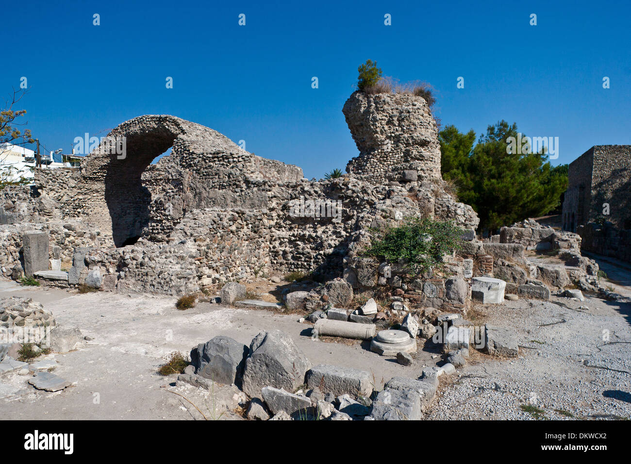 Parc archéologique Archéologie Kos site d'excavation excavation Grèce ...