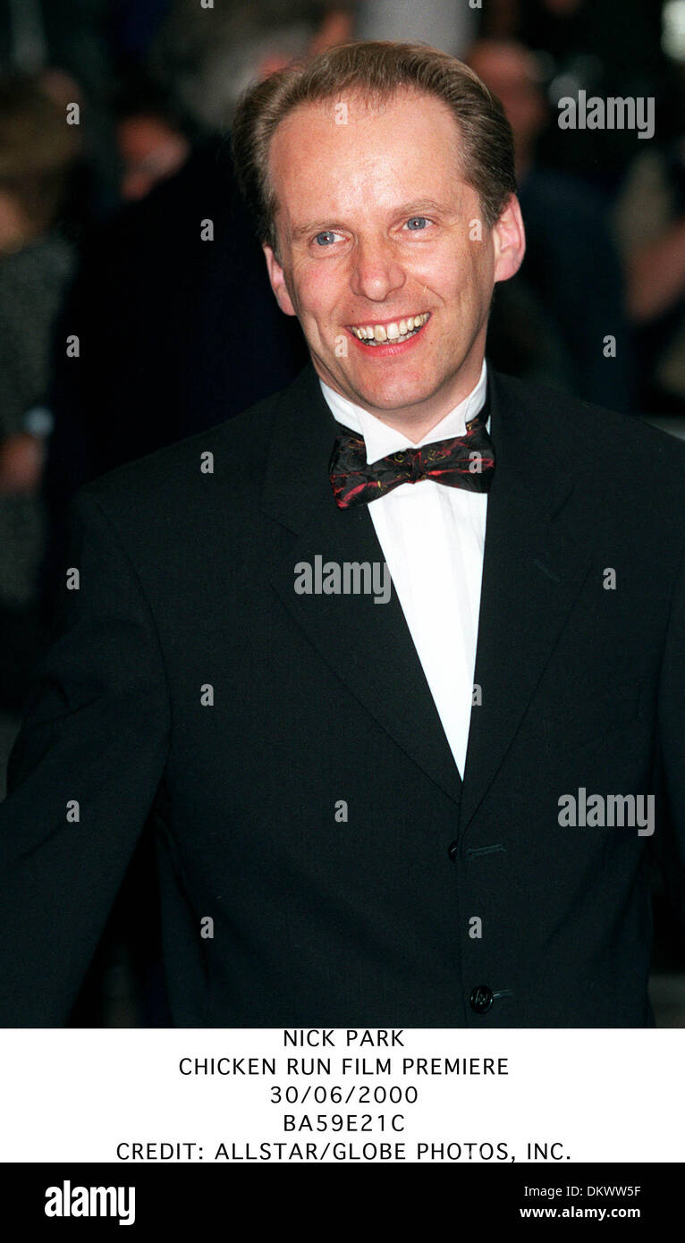 30 juin 2000 - NICK PARK.CHICKEN RUN FILM PREMIERE.30/06/2000.BA59E21C ...
