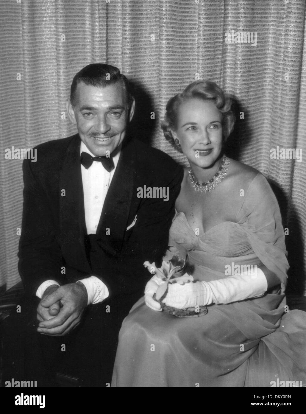 Clark gable and kay Banque d'images noir et blanc - Alamy