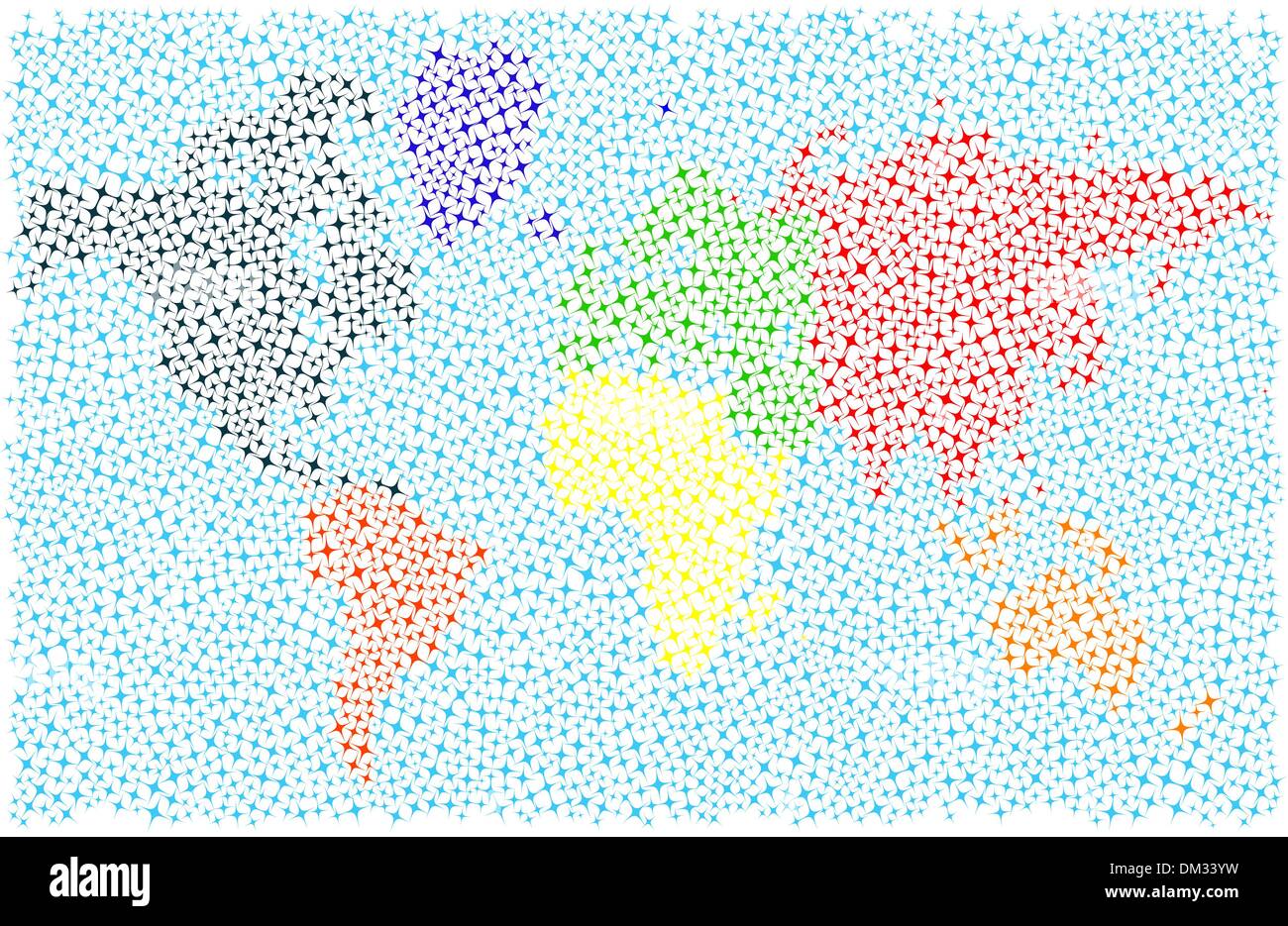 Carte Du Monde Stylisé Image Vectorielle Stock Alamy