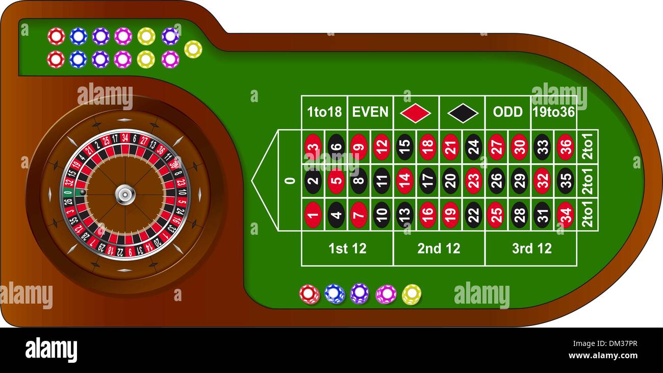 Roulette table vector Banque de photographies et d’images à haute ...