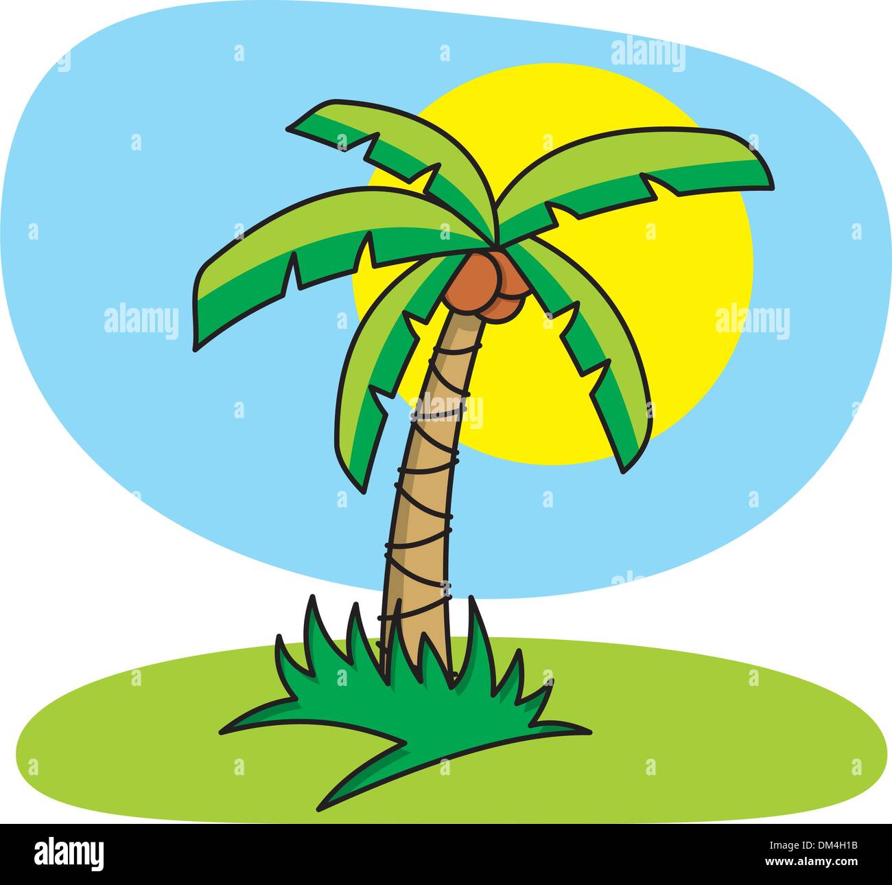 Caricature de palmier Banque d'images vectorielles - Alamy