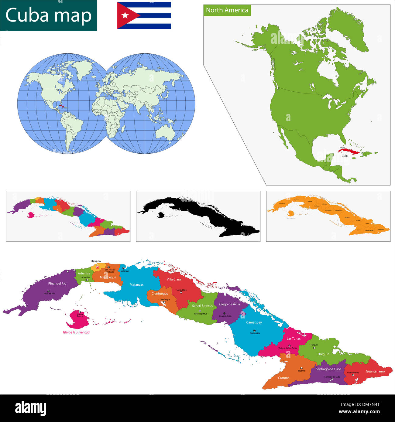 Cuba map Banque de photographies et d’images à haute résolution - Alamy