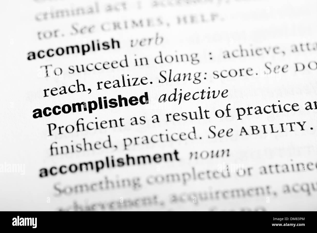 Signification des mots Banque d'images noir et blanc - Alamy