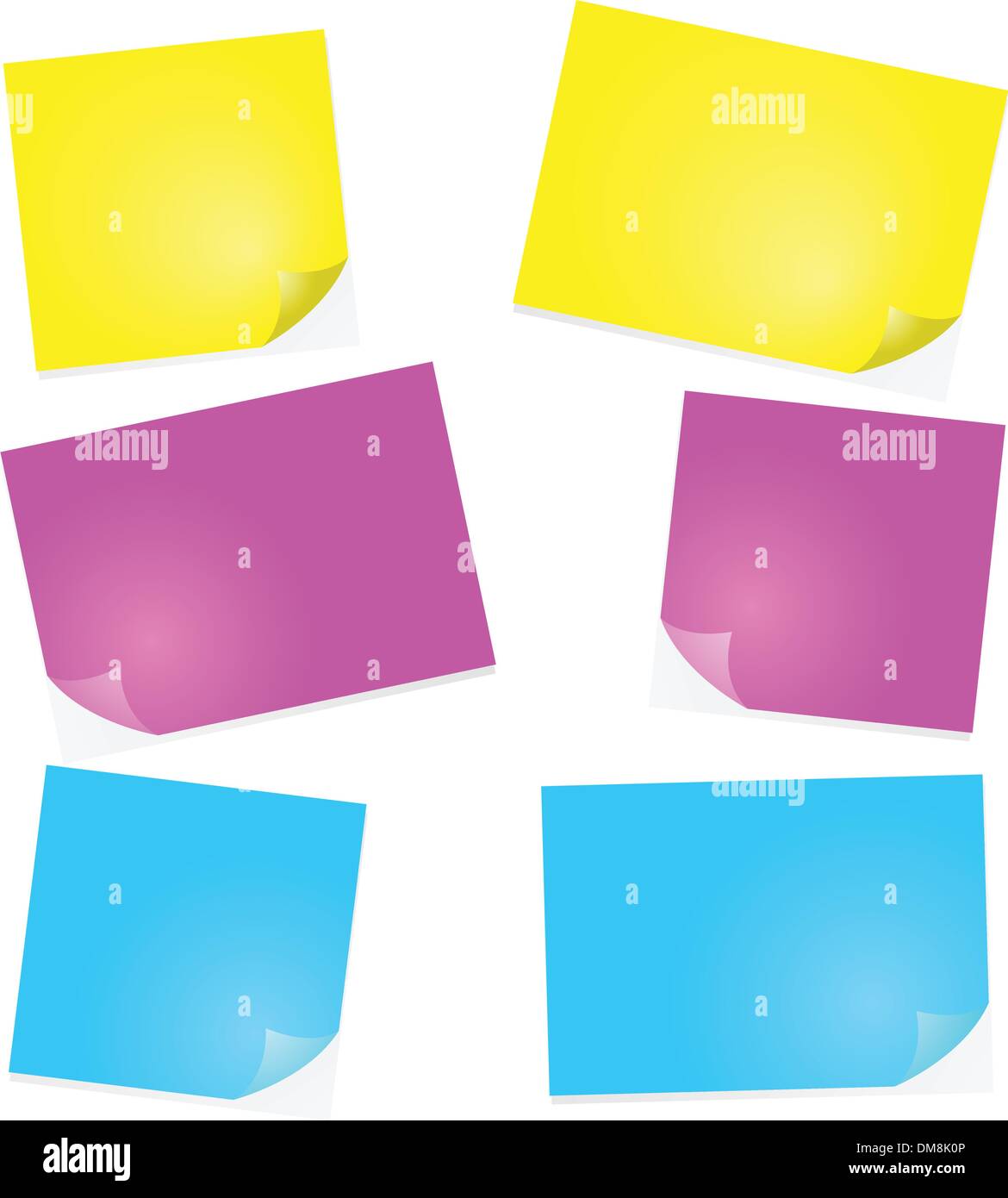 Blank post it notes Banque d'images vectorielles - Alamy