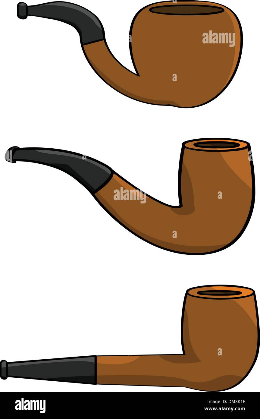 Detective pipe cartoon illustration Banque d'images vectorielles - Alamy