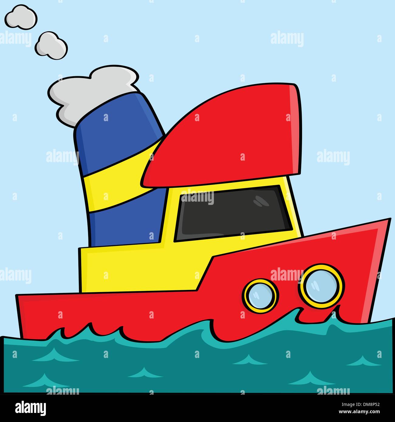 Cartoon boat Banque de photographies et d’images à haute résolution - Alamy