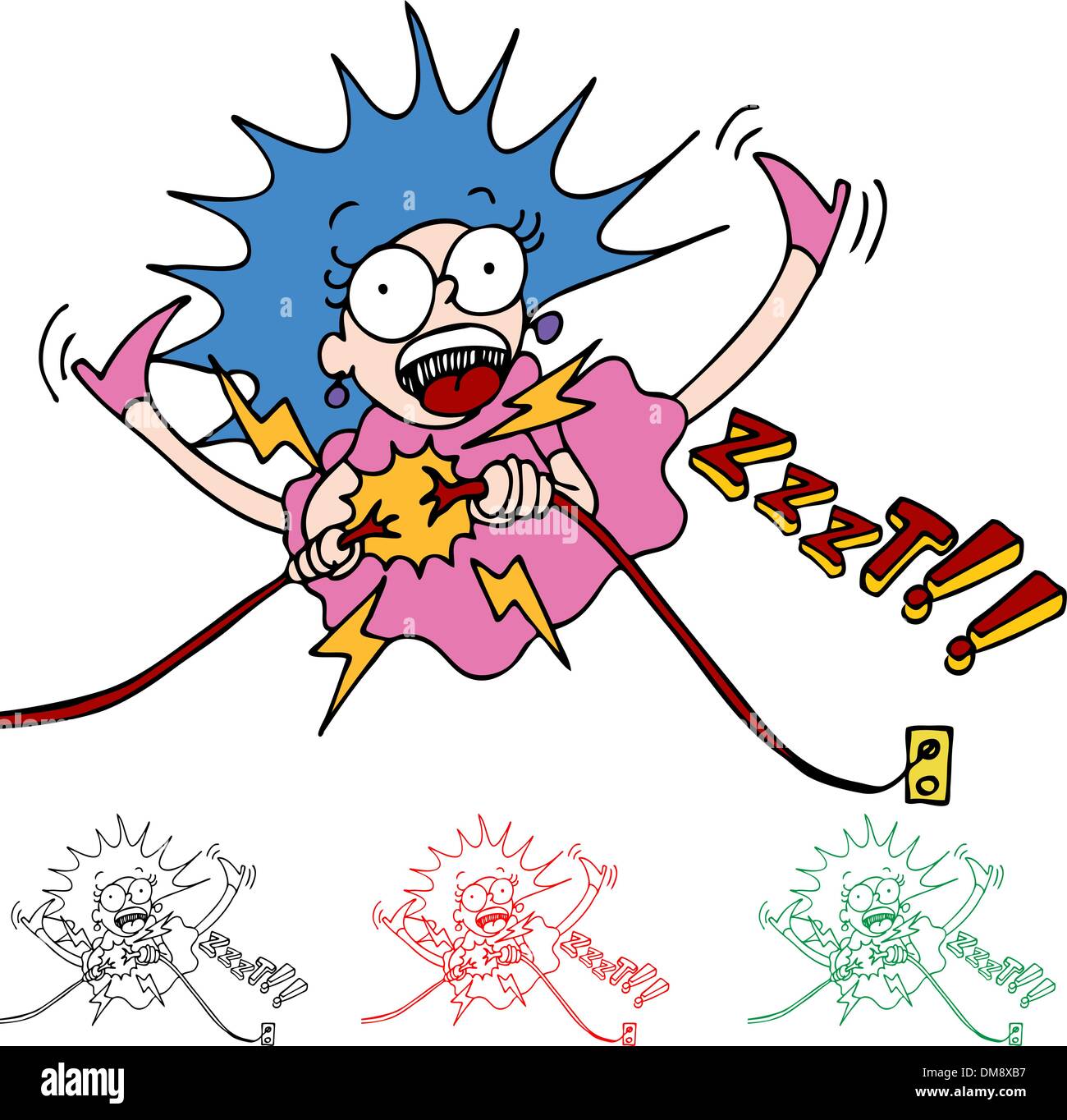 électrocution dessin Banque d'images détourées - Alamy