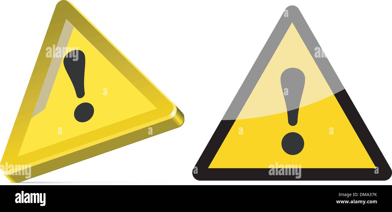 Triangular warning sign Banque de photographies et d’images à haute ...