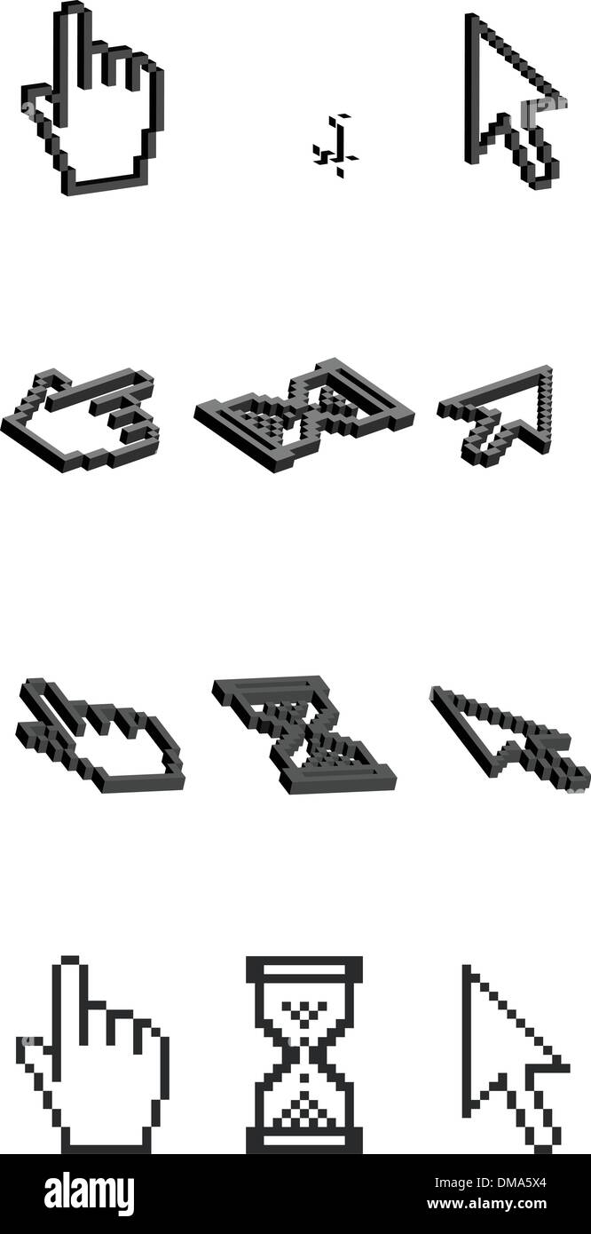 Mouse cursors Banque d'images vectorielles - Alamy
