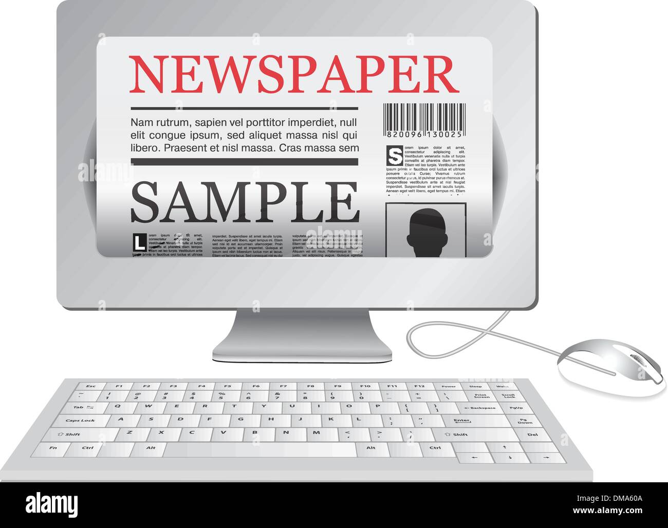 Daily news newspaper Banque d'images vectorielles - Alamy