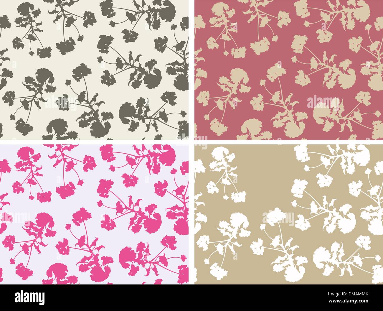 Motifs de fleurs simples Banque d'images vectorielles - Alamy